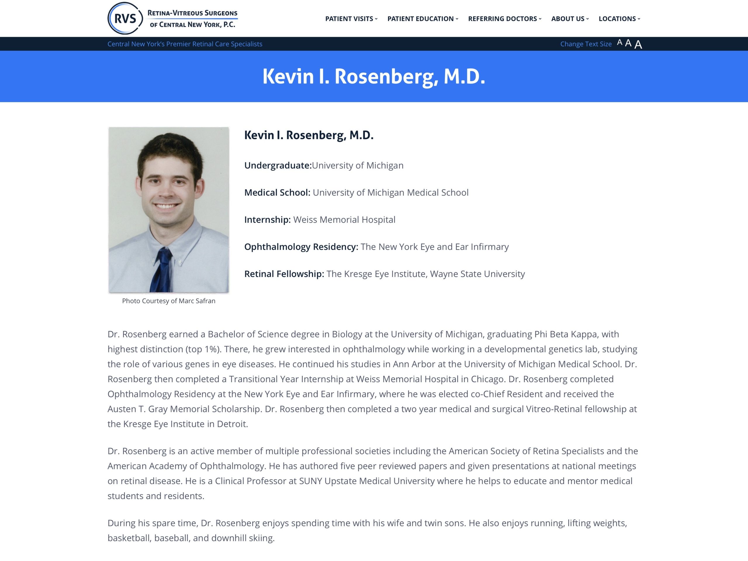 Kevin I. Rosenberg, MD - Retina-Vitreous Surgeons of CNY
