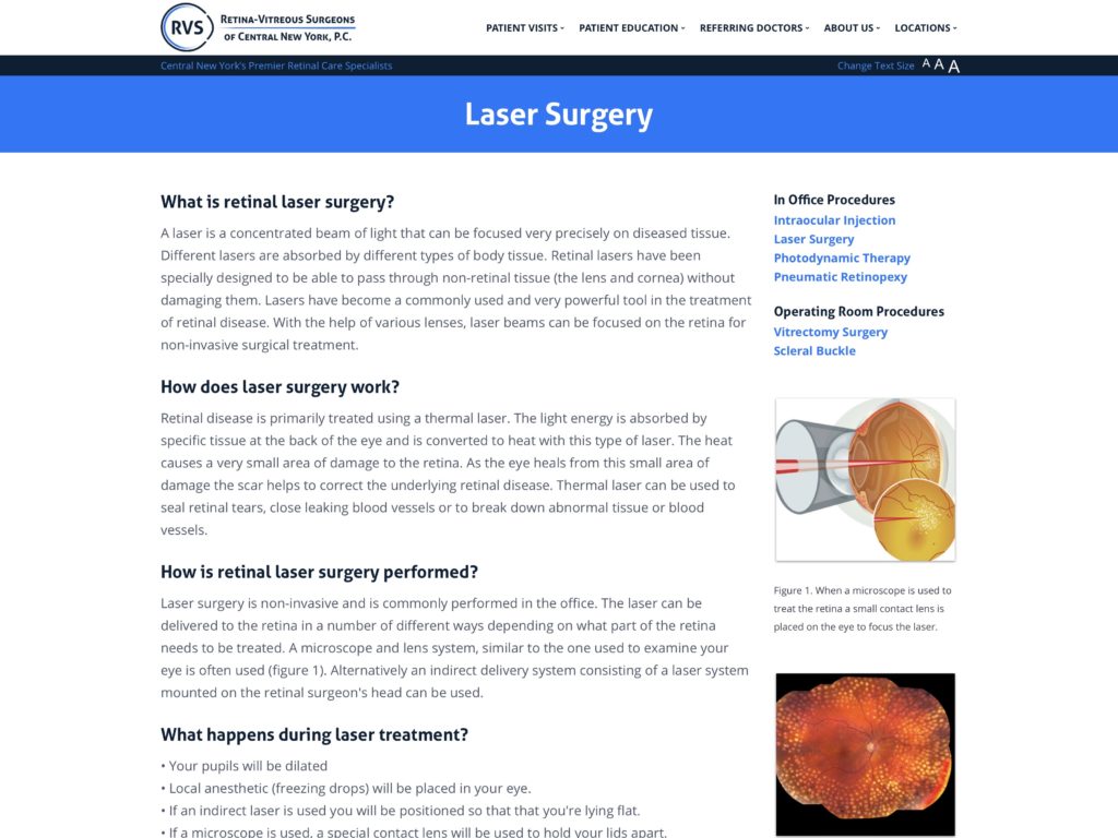 Laser Surgery | Retina-Vitreous Surgeons of CNY