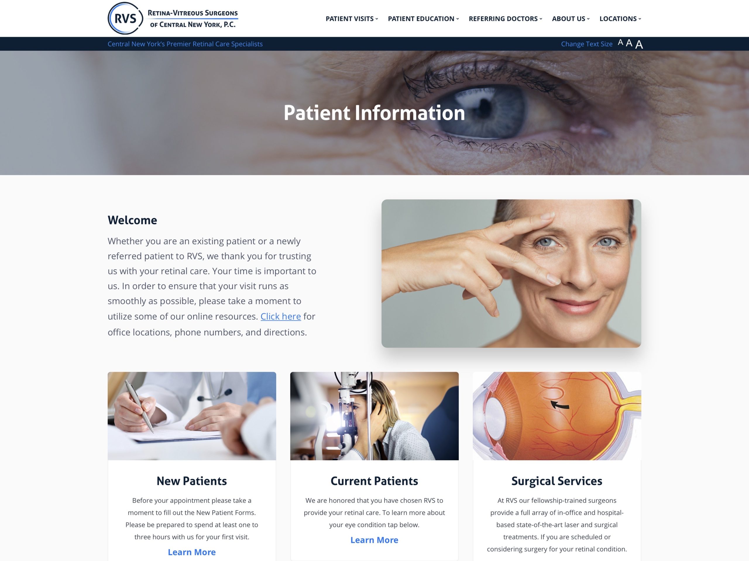 Patient Visits - Retina-Vitreous Surgeons of CNY